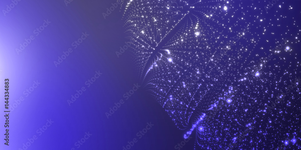 Vector infinite space background. Matrix of glowing stars with illusion ...