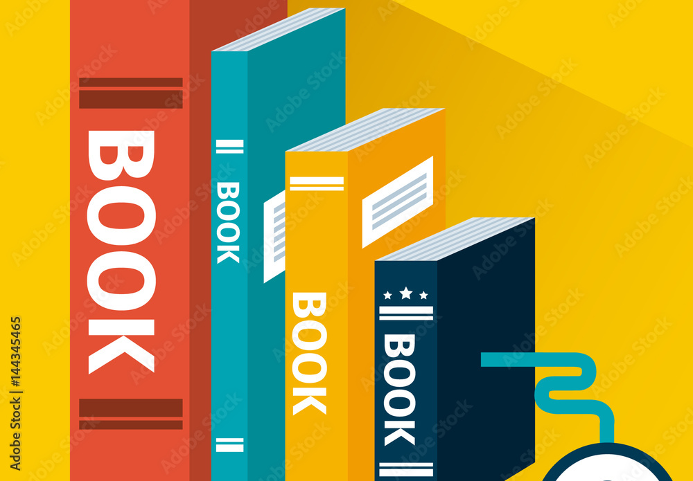 E-Learning Infographic with Books and Mouse Stock Template | Adobe Stock