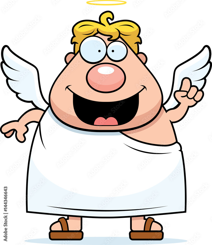 Cartoon Angel Idea Stock Vector | Adobe Stock