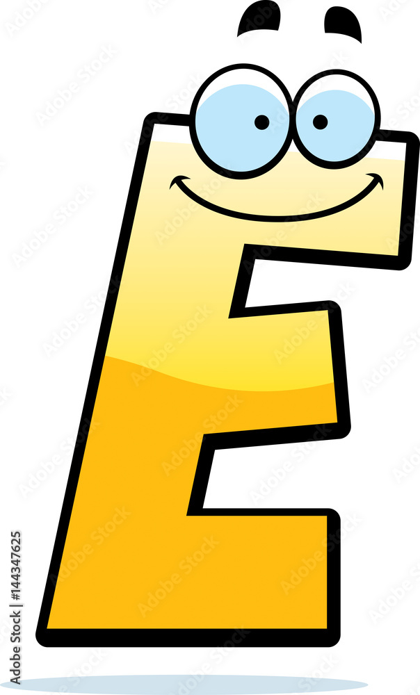 Cartoon Letter E Stock Vector | Adobe Stock