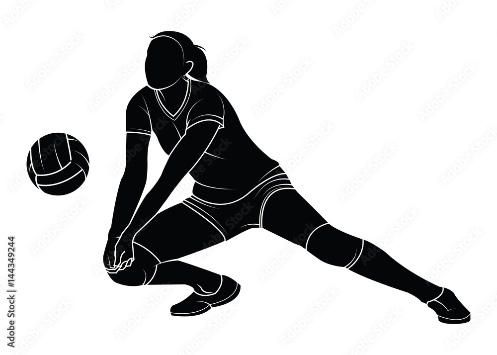 Vektorová grafika „volleyball woman player“ ze služby Stock | Adobe Stock