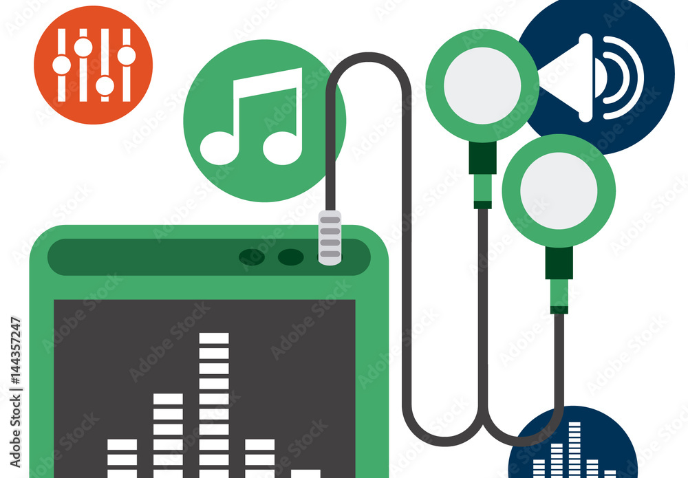 Streaming Audio Infographic 1 Stock Template | Adobe Stock