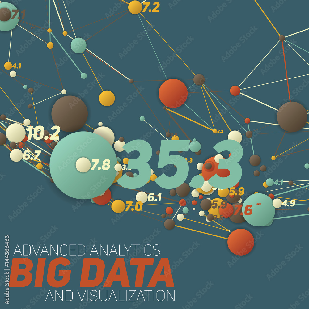 Big data visualization. Futuristic infographic. Information aesthetic ...