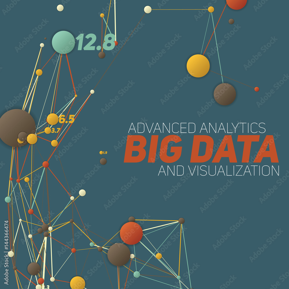 Big data visualization. Futuristic infographic. Information aesthetic ...