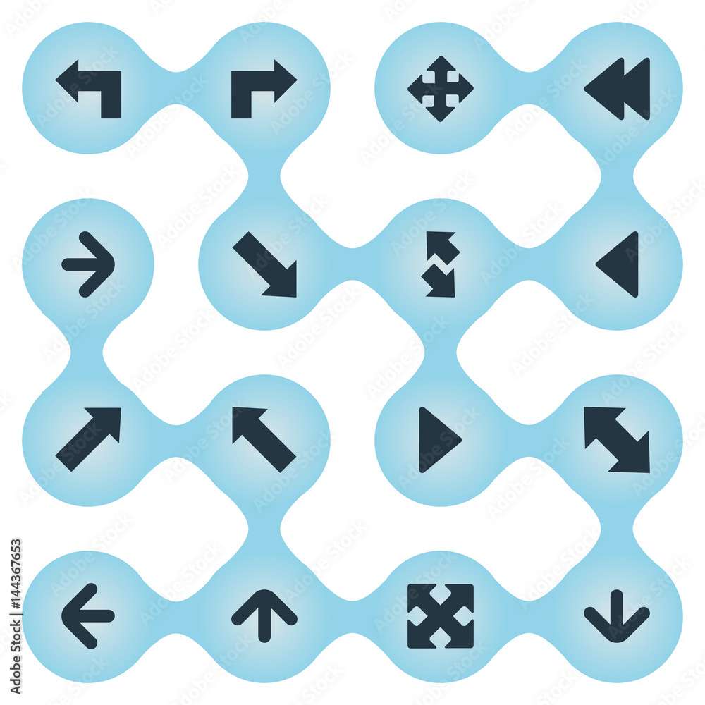 Vector Illustration Set Of Simple Indicator Icons. Elements Down Right ...