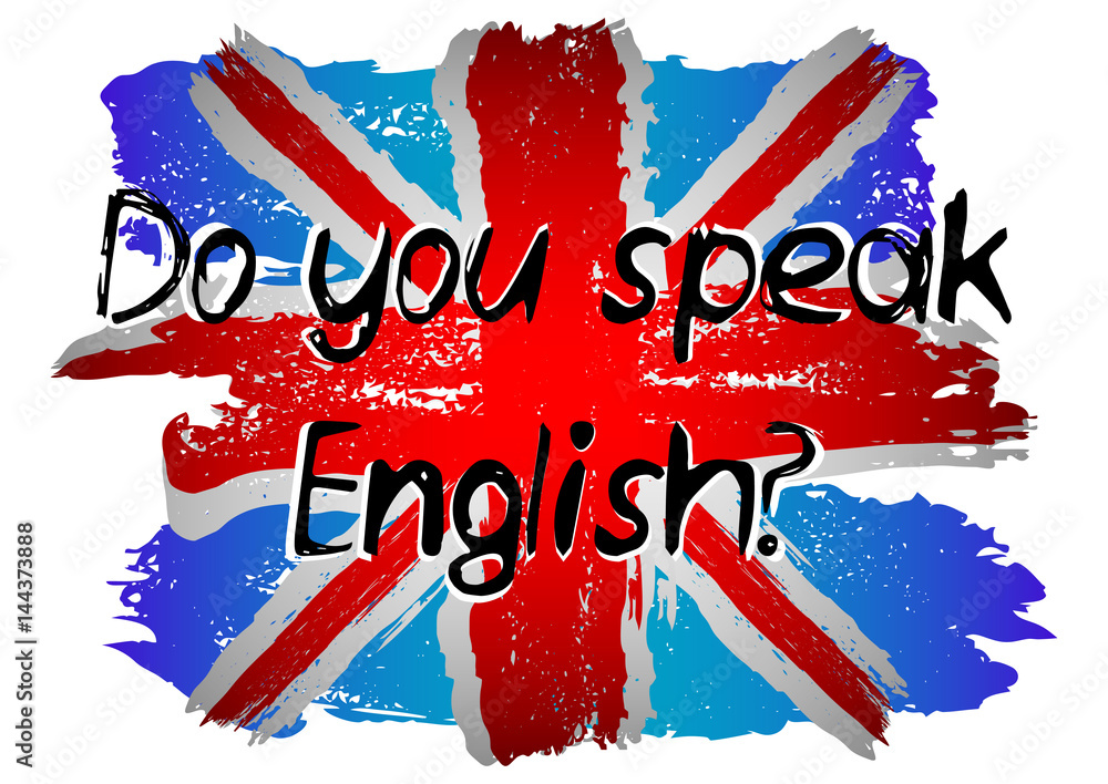 Flag of Britain from brush strokes in grunge style with conceptual ...