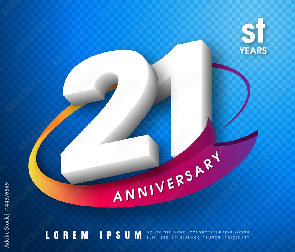 Anniversary emblems 1 anniversary template design Stock Vector | Adobe ...