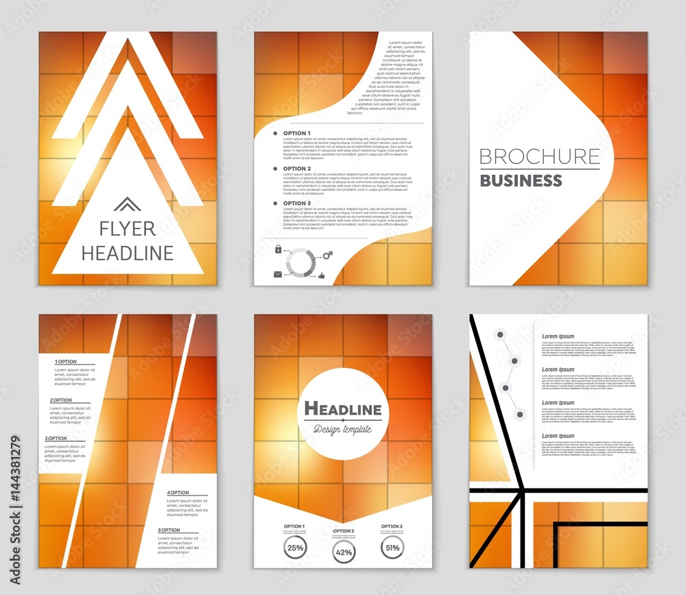 Abstract vector layout background set. For art template design, list ...