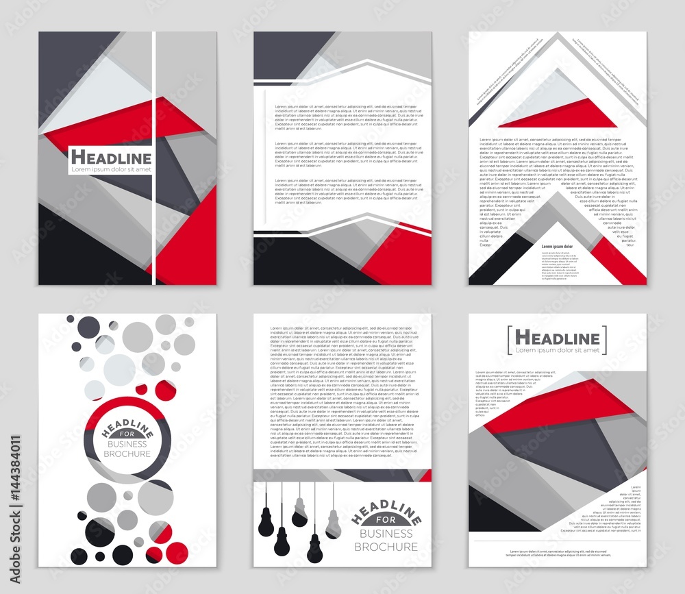 Abstract vector layout background set. For art template design, list ...