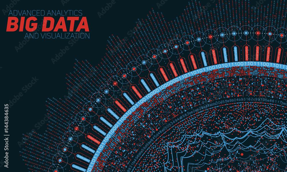 Big data circular visualization. Futuristic infographic. Information ...