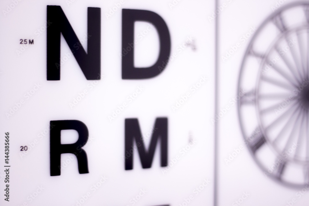 Optician eye test chart Stock Photo | Adobe Stock