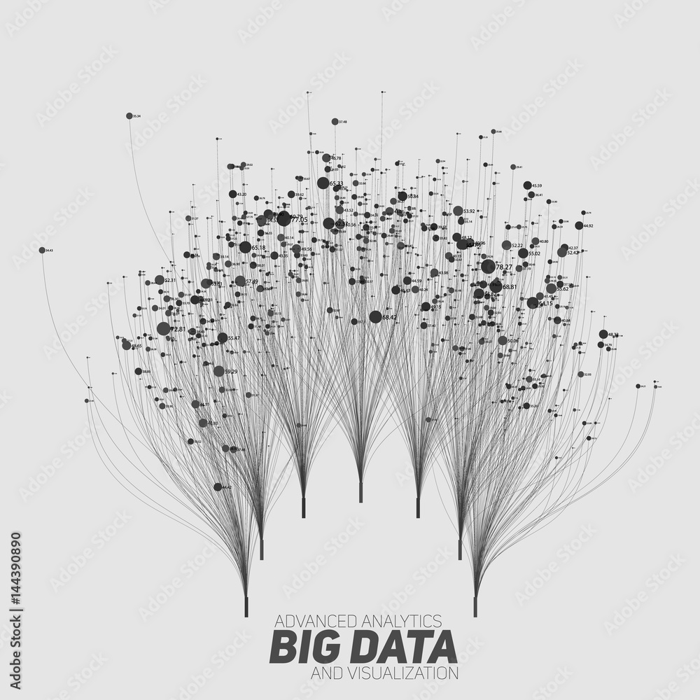 Big data visualization. Futuristic infographic. Information aesthetic ...