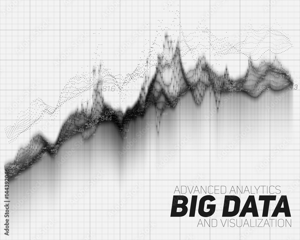 Vector abstract big data visualization. Futuristic infographics ...