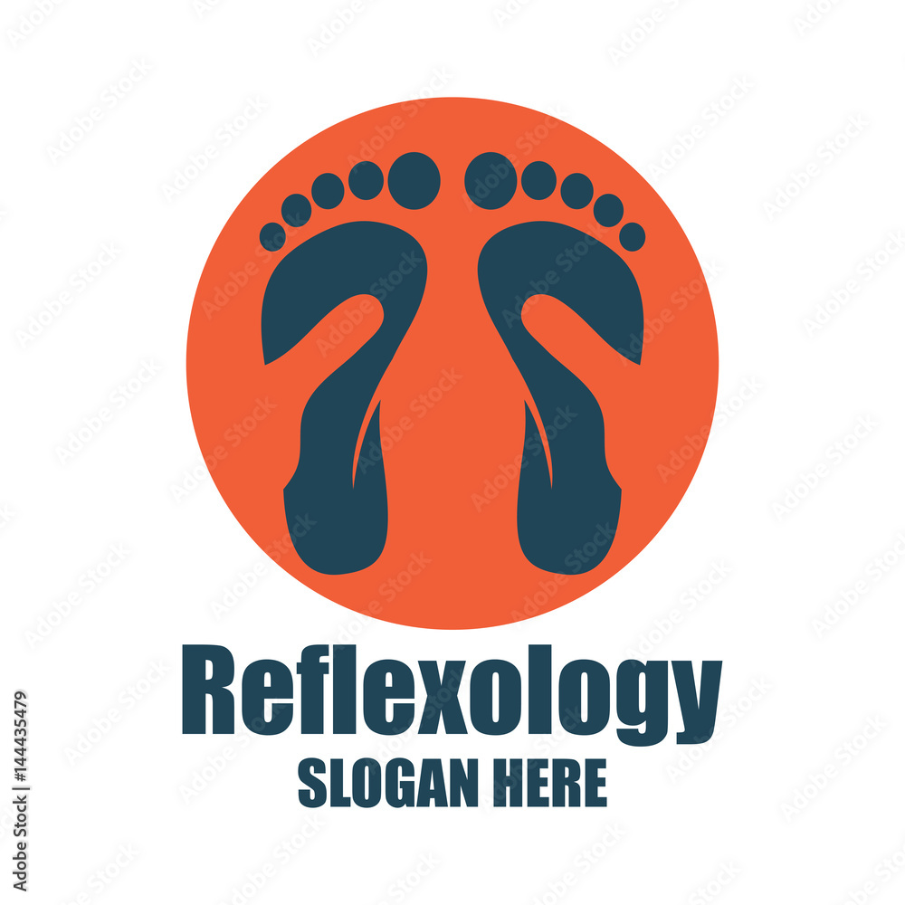 reflexology, zone therapy logo with text space for your slogan ...
