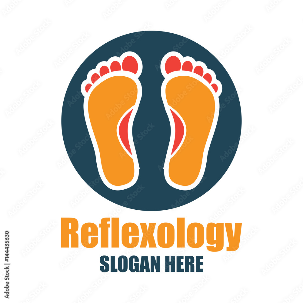 reflexology, zone therapy logo with text space for your slogan ...