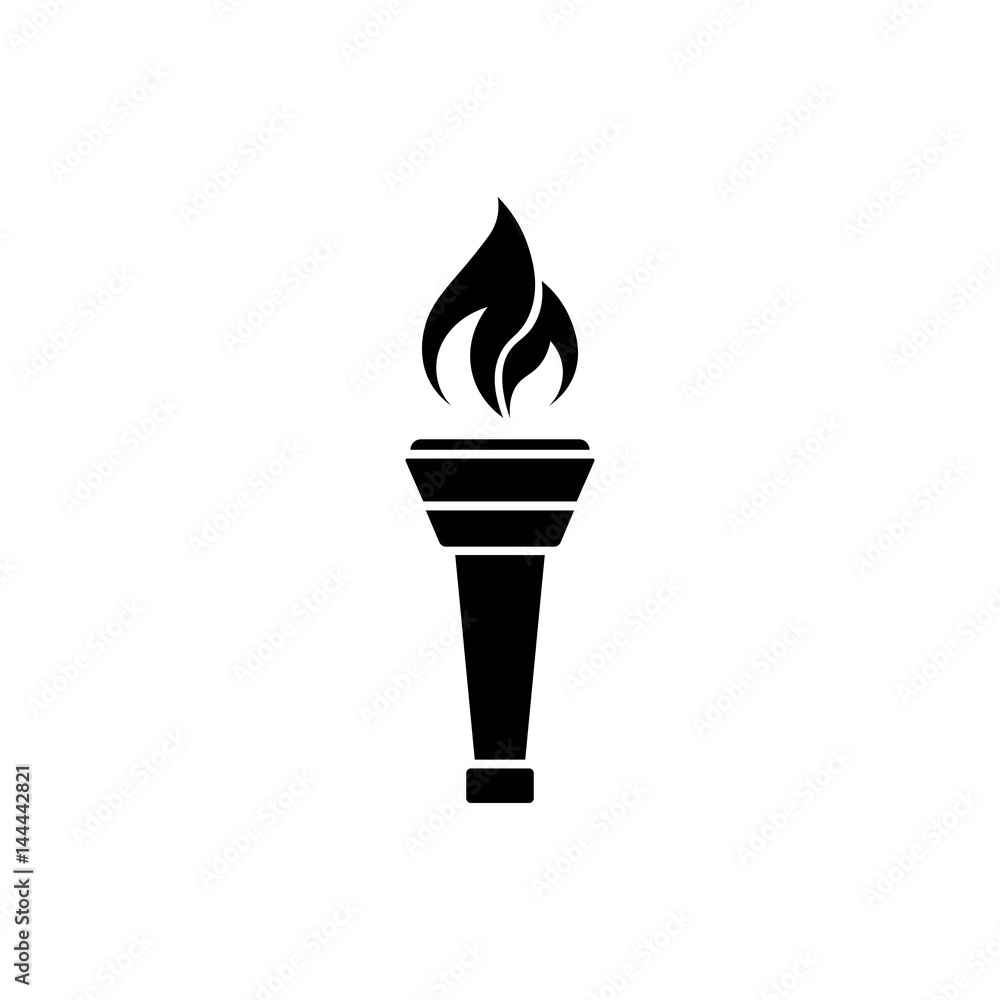 torch flame Stock Vector | Adobe Stock