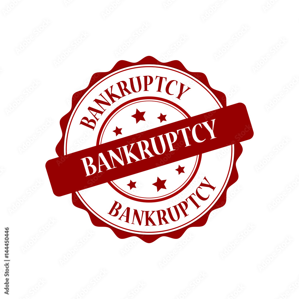 Bankruptcy red stamp illustration Stock Vector | Adobe Stock