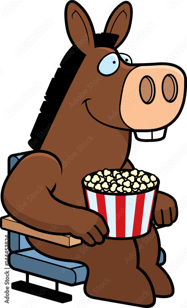 Cartoon Donkey Movies Stock Vector | Adobe Stock