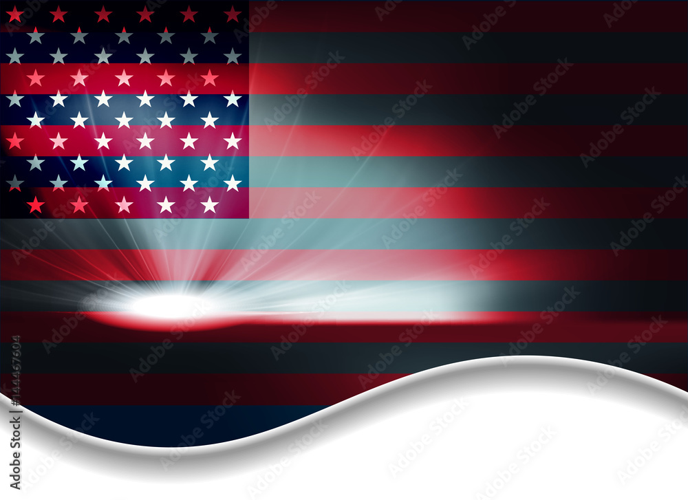 dark background with USA flag Stock Vector | Adobe Stock