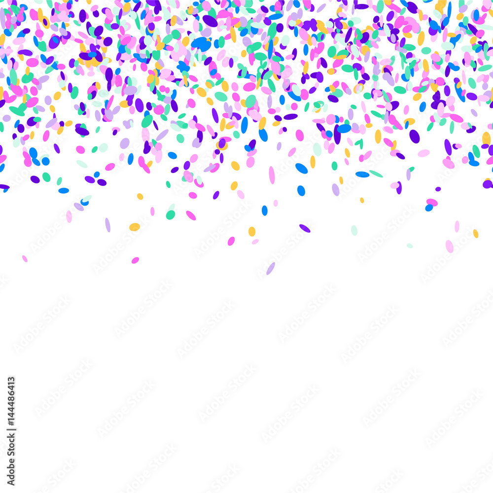 Abstract background with colorful confetti. Vector illustration of many ...