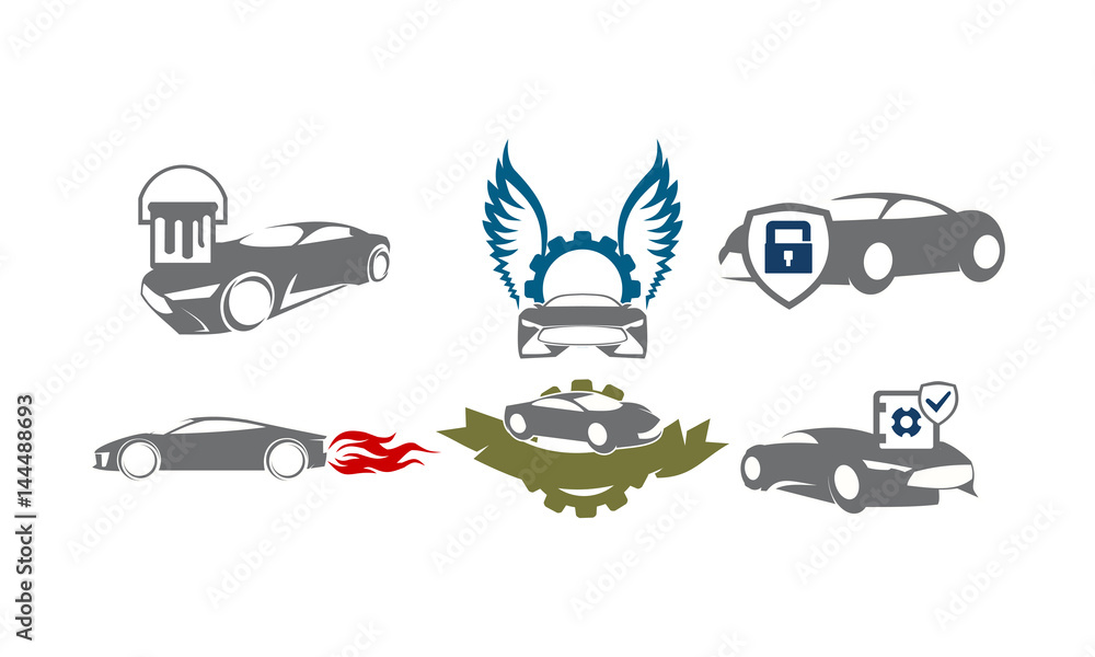 Car Service Logo Set Collections Stock Vector | Adobe Stock