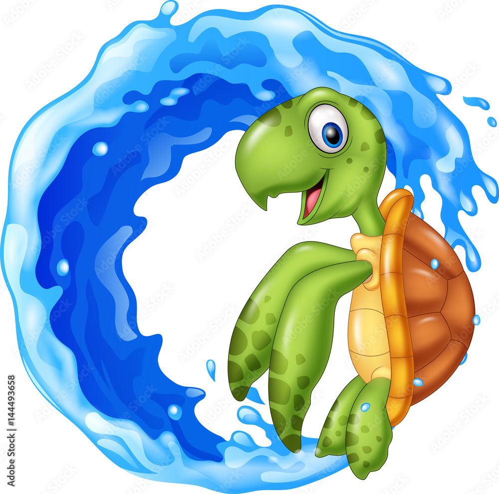 Cartoon turtle Stock Vector | Adobe Stock