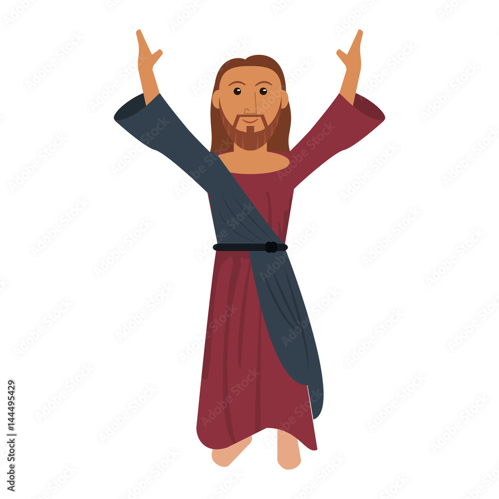 jesus christ prayer devotion image vector illustration eps 10 Stock ...
