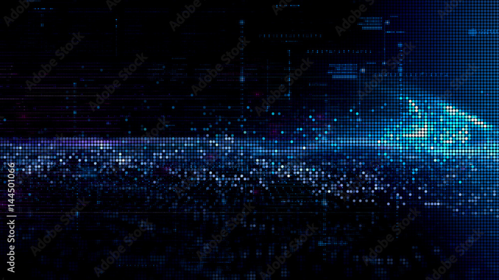 Digital matrix particles grid virtual reality abstract cyber space ...