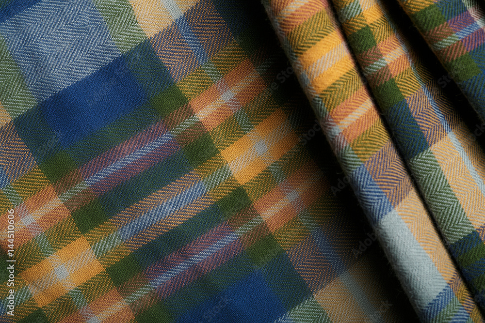 Cotton fabric in color cell. Texture line draped fabric. The structure ...