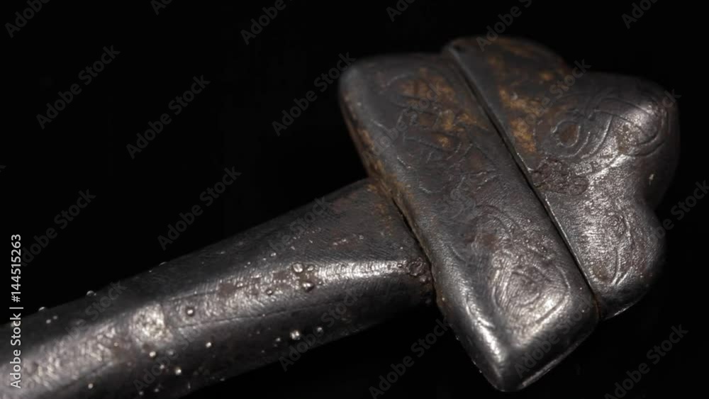 Original ancient Viking sword from 11th century. Hilt with exceptional ...