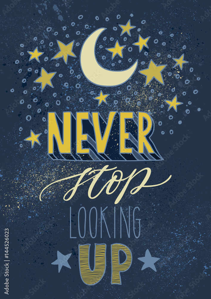 Inspirational saying, handwritten message for posters. Vector words on ...