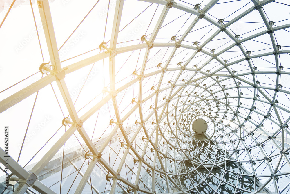 building construction of metal steel framework outdoors Stock Photo ...