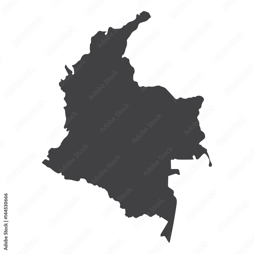 Columbia map in black on a white background. Vector illustration Stock ...