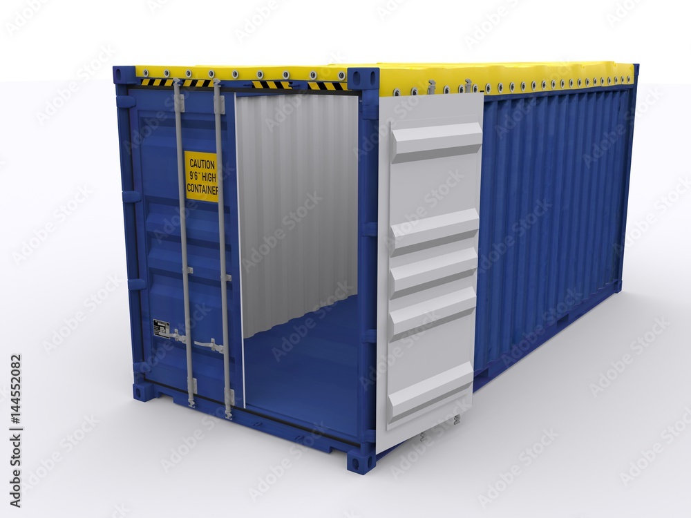 Open Top Container Stock Illustration | Adobe Stock