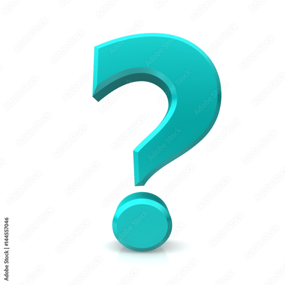 learning sign question mark sign icon 3d isolated on white cyan aqua ... learning sign question mark sign icon 3d isolated on white cyan aqua ...