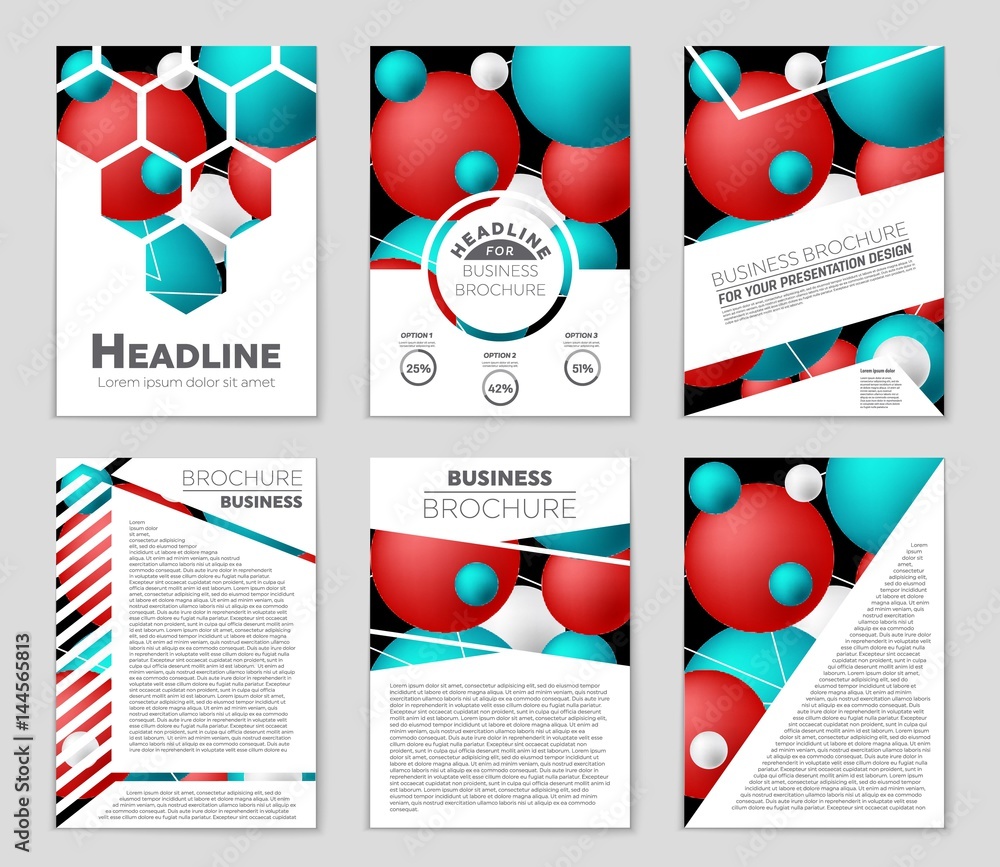 Abstract vector layout background set. For art template design, list ...