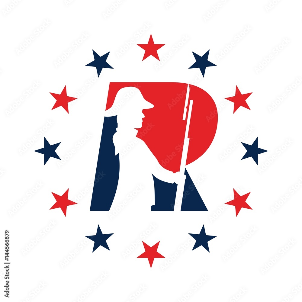 letter h logo vector. soldier logo. Stock Vector | Adobe Stock