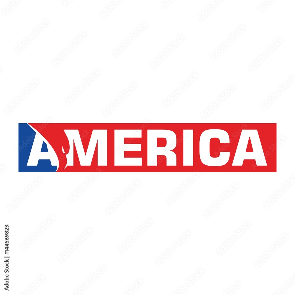 letter AMERICA logo vector. Stock Vector | Adobe Stock