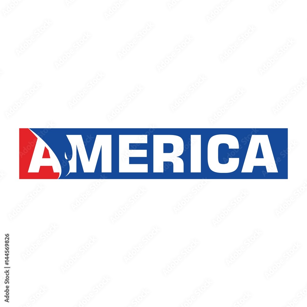 letter AMERICA logo vector. Stock Vector | Adobe Stock