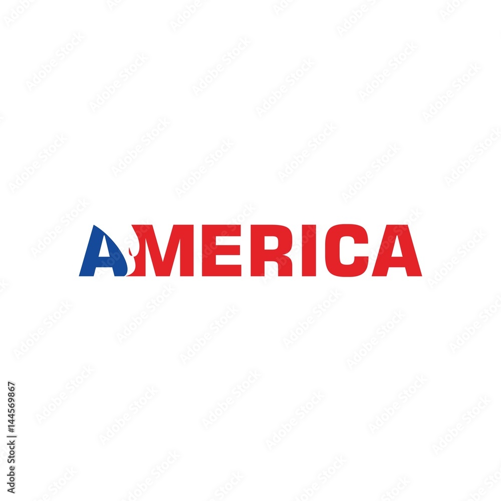 letter AMERICA logo vector. Stock Vector | Adobe Stock