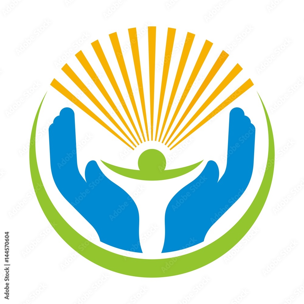 two hand logo vector. care symbol. Stock Vector | Adobe Stock