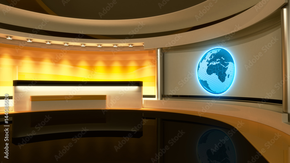 Tv Studio. News studio. Yellow studio. The perfect backdrop for any ...