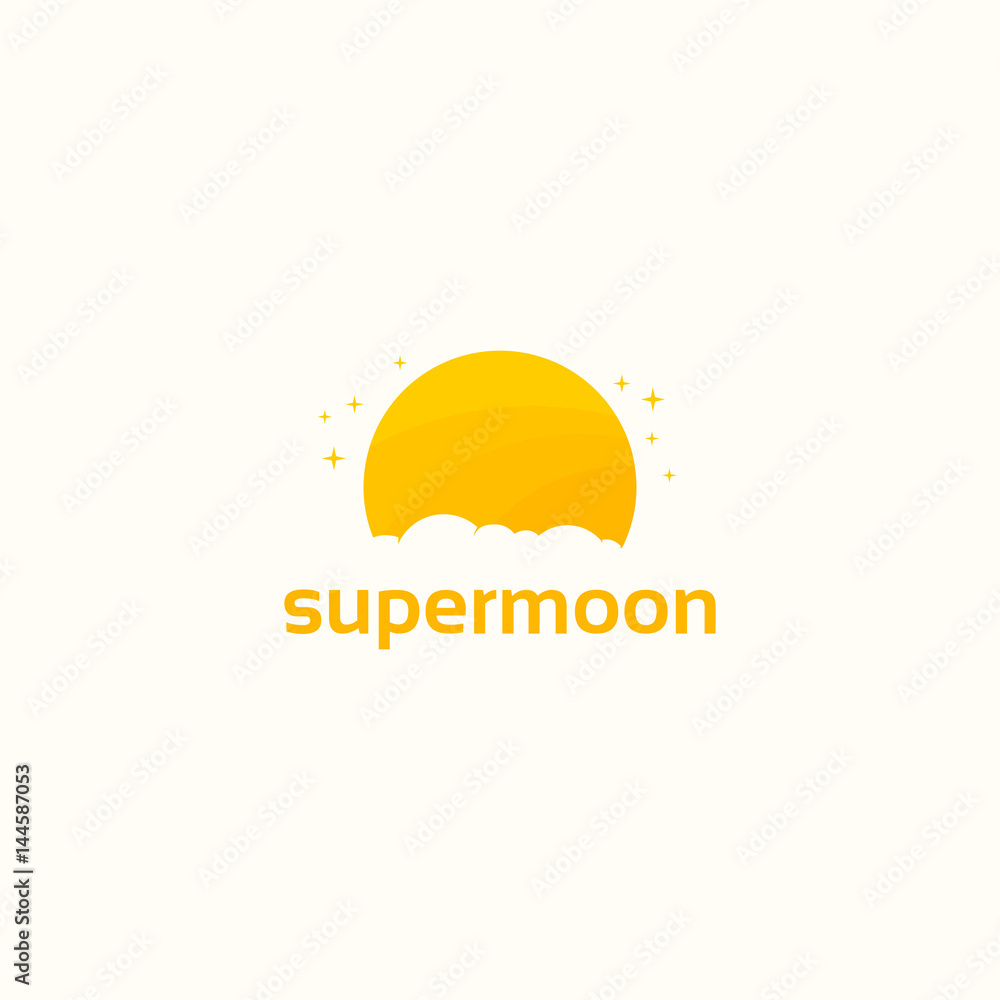 supermoon logo template designs, Modern Moon logo template designs ...