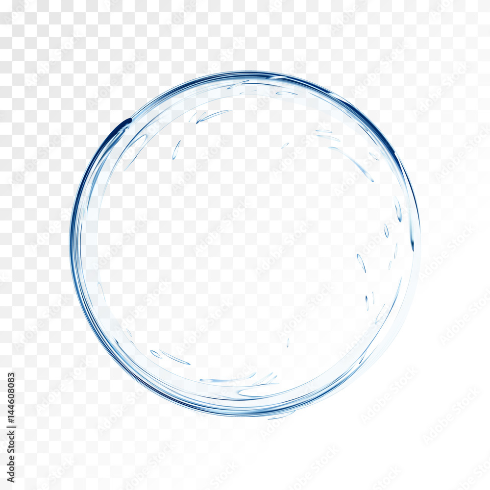 Water vector splash isolated on transparent background. blue realistic ...