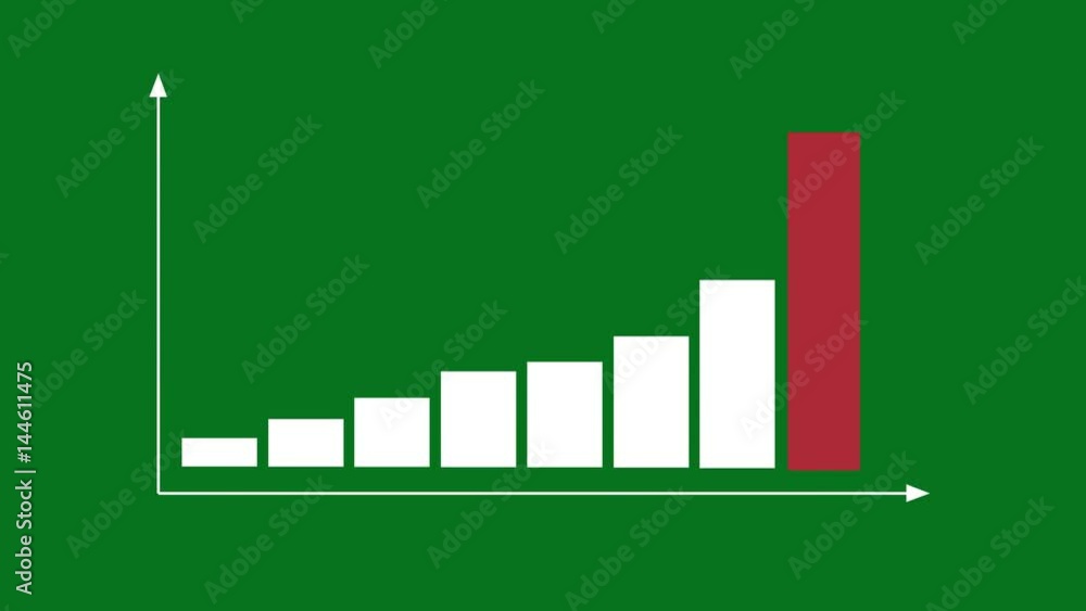 Business data market bar graph chart diagram with arrows axis. Grow ...