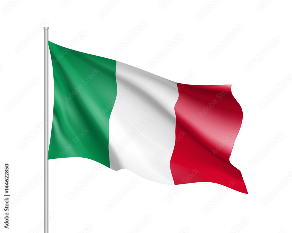 National flag of Italy country. Italian patriotic sign in official ...