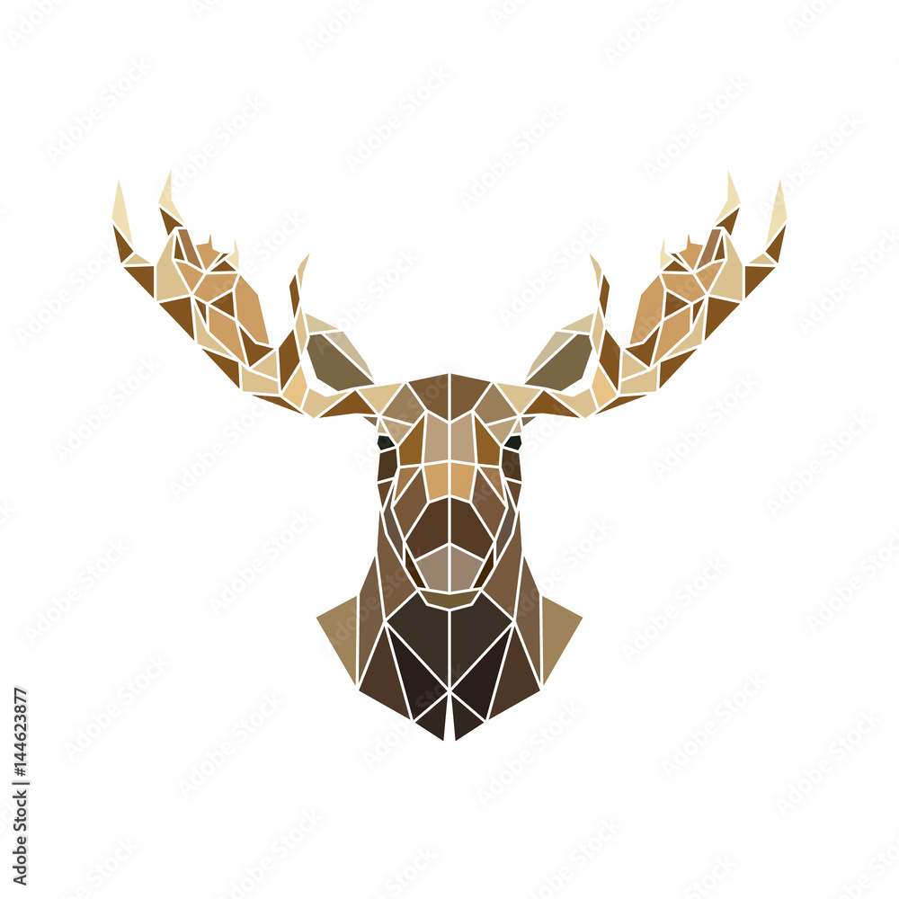 Geometric Moose Head