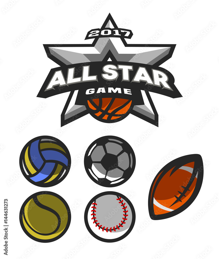 All star game, logo, emblem. Stock Vector | Adobe Stock