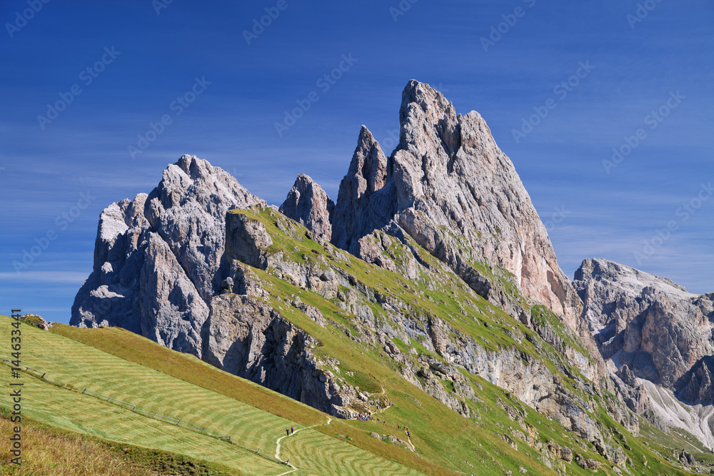 Seceda mountain in the Dolomites Stock Photo | Adobe Stock