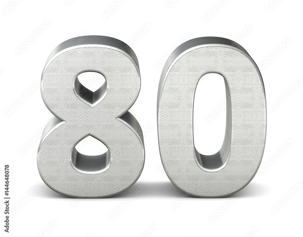 80 zahl silber 3d number silver struktur Stock Illustration | Adobe Stock